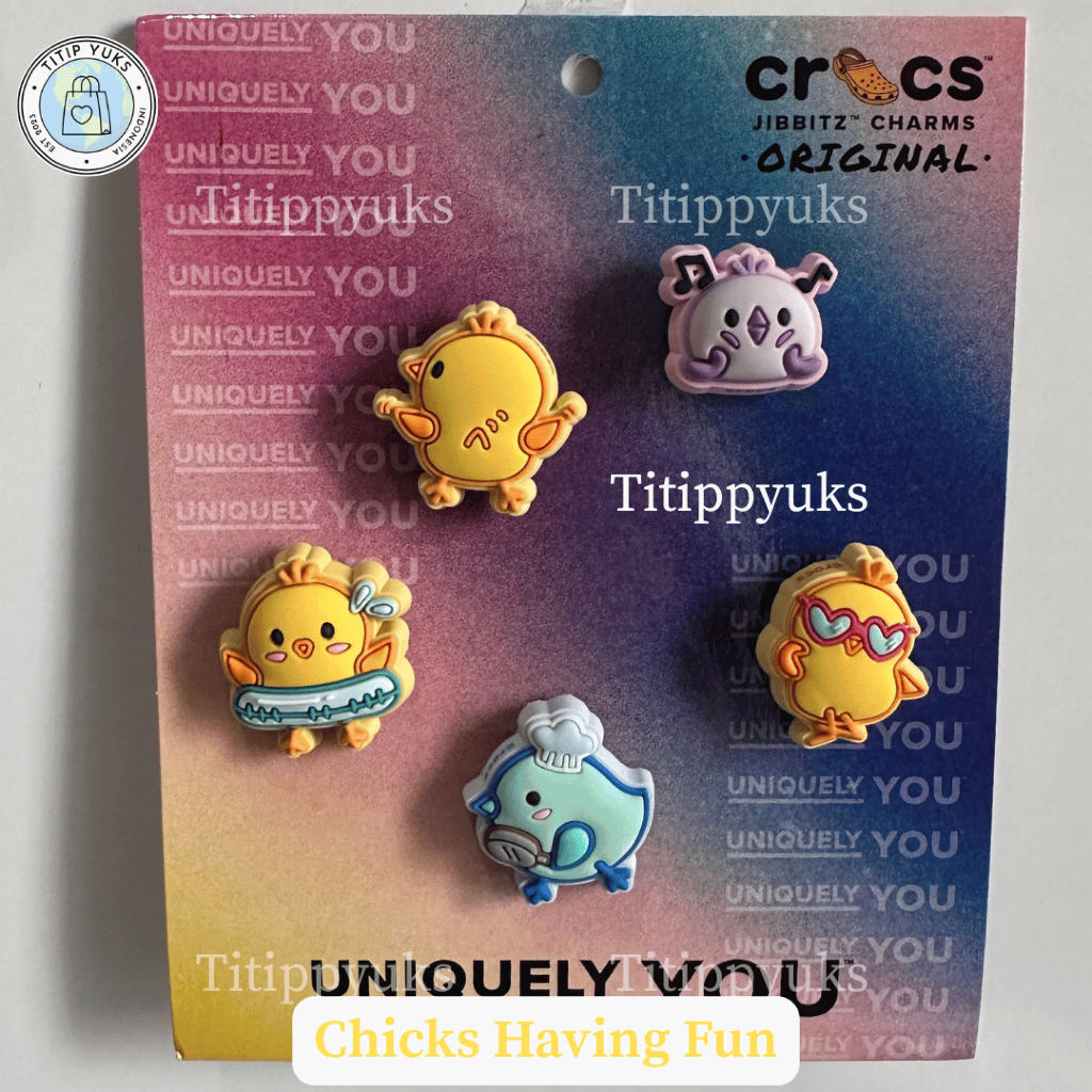 Jual Crocs Chicks Having Fun 5 Pack Jibbitz Original | Shopee Indonesia