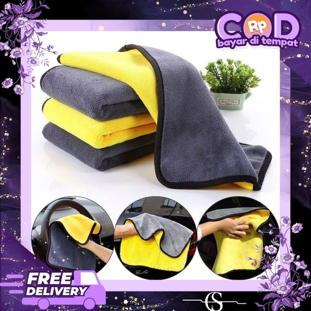 Jual Kain Lap Microfiber Super Tebal / Kain Lap Serbaguna 2 Sisi / Kain ...