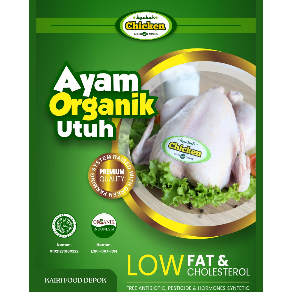 Jual Berkah Chicken | Ayam Organik Utuh 900 gram - 1,1 Kg – Bebas ...