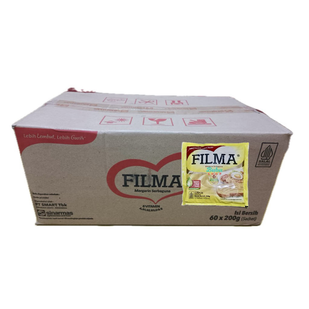 Jual ( 1 dus ) Mentega Filma 200 gram (1 dus isi 60 bungkus ) | Shopee ...