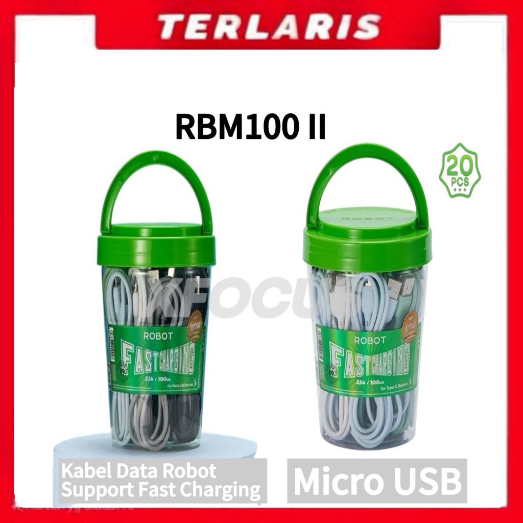 Jual Kabel Data Robot RBM100 MICRO USB PER PCS / ECER ORIGINAL | Shopee Indonesia