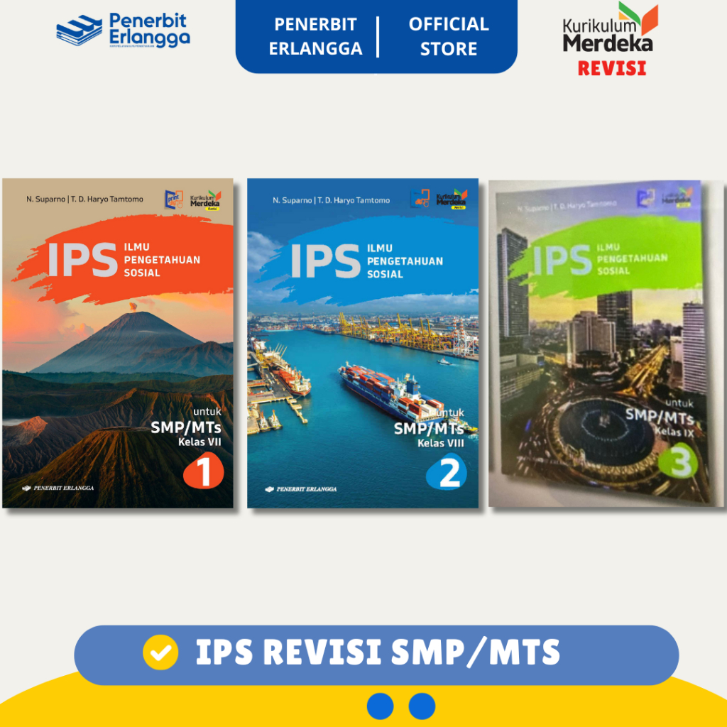 Jual [Erlangga Official] Ips Revisi Smp/Mts Kelas 7 8 9 Kurikulum Merdeka | Shopee Indonesia