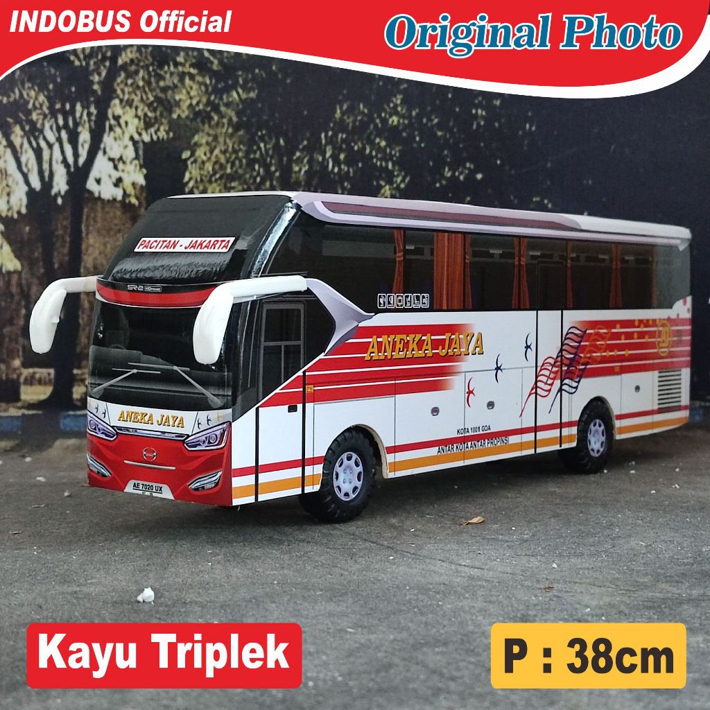 Jual INDOBUS Miniatur Bus Bis Aneka Jaya SR2 HD Prime | Shopee Indonesia