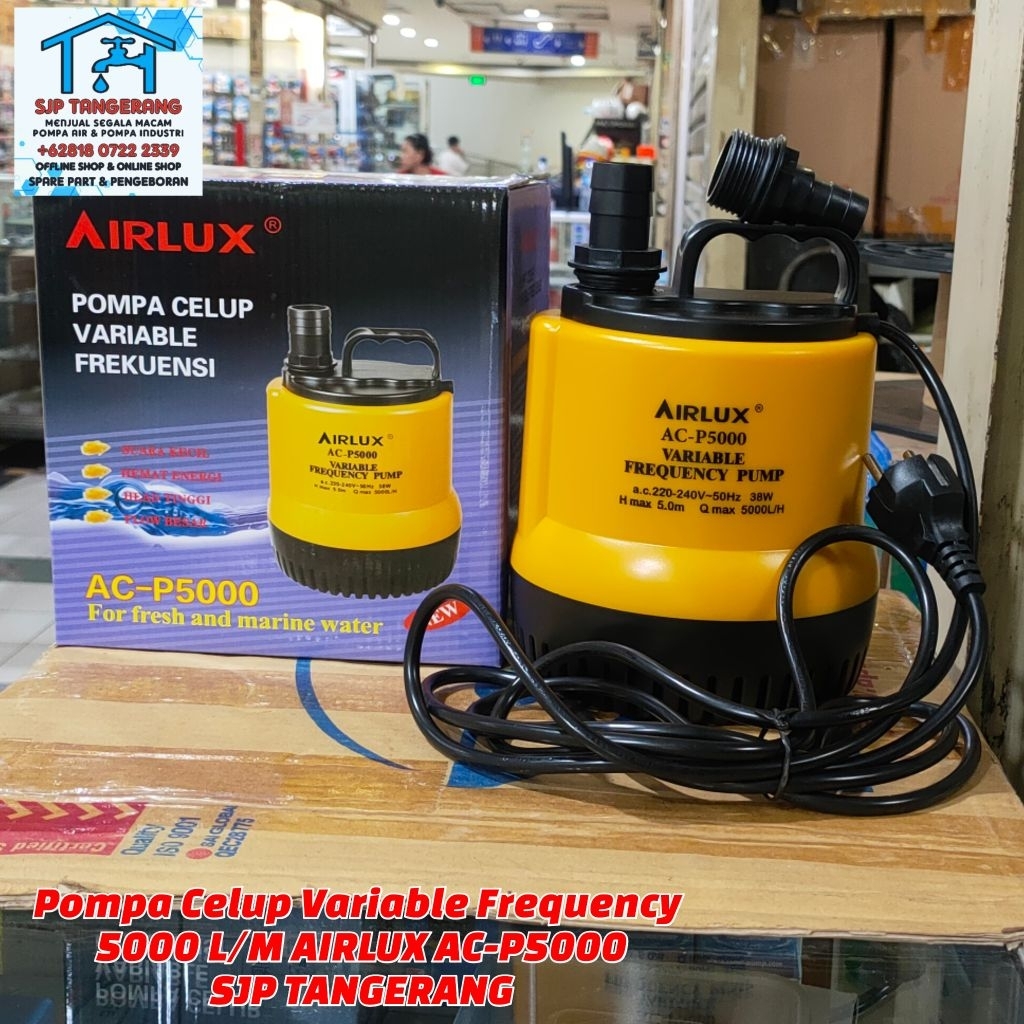 Jual POMPA CELUP VARIABLE FREQUENCY AIRLUX AC-P5000 KAPASITAS 5000 L/H ...