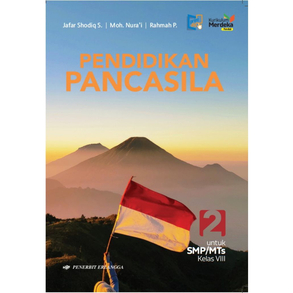 Jual BUKU PENDIDIKAN PANCASILA PPKN PKN KELAS 2 8 VIII SMP ERLANGGA KURIKULUM MERDEKA FULL ...