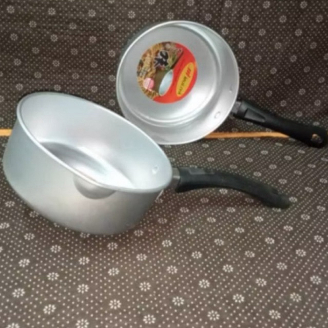 Jual Panci Susu Aluminium 18CM Sauce Pan Wok Pan Panci Gagang Panjang ...