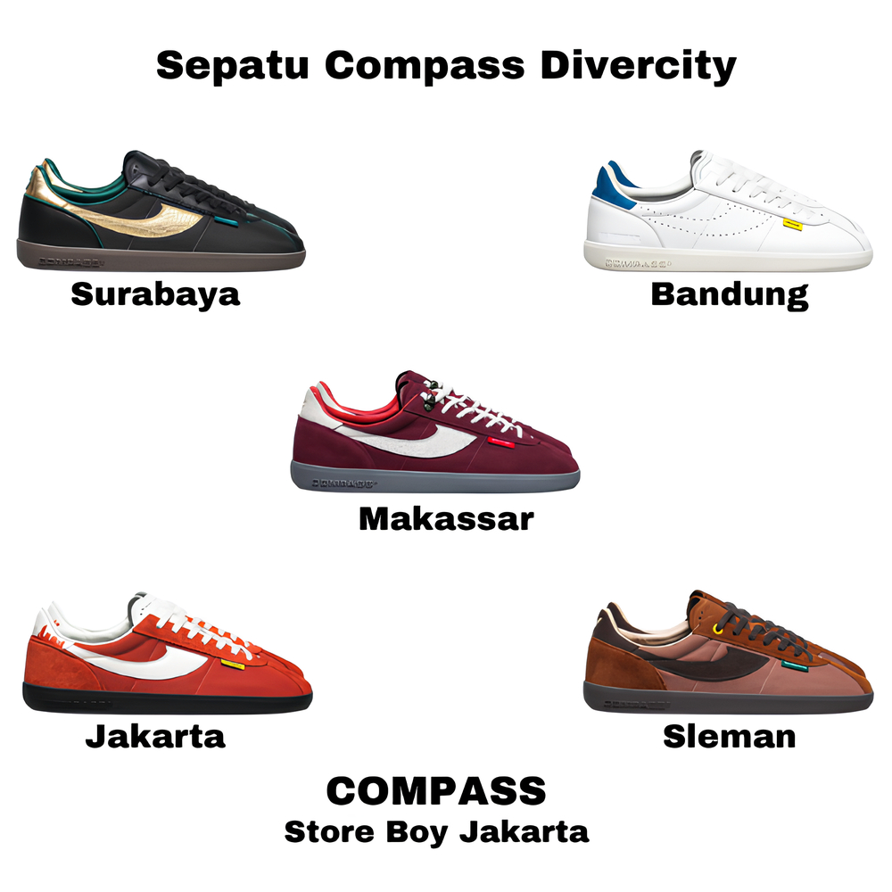 Jual Sepatu Compass Tribune Divercity Jakarta Bandung Surabaya Makassar ...