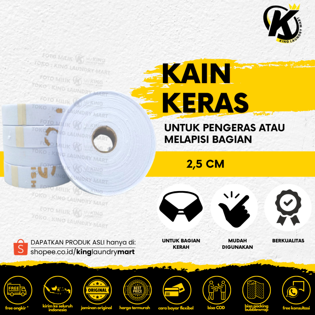 Jual KAIN PENANDA LAUNDRY - ROLL 2.5 CM | Shopee Indonesia