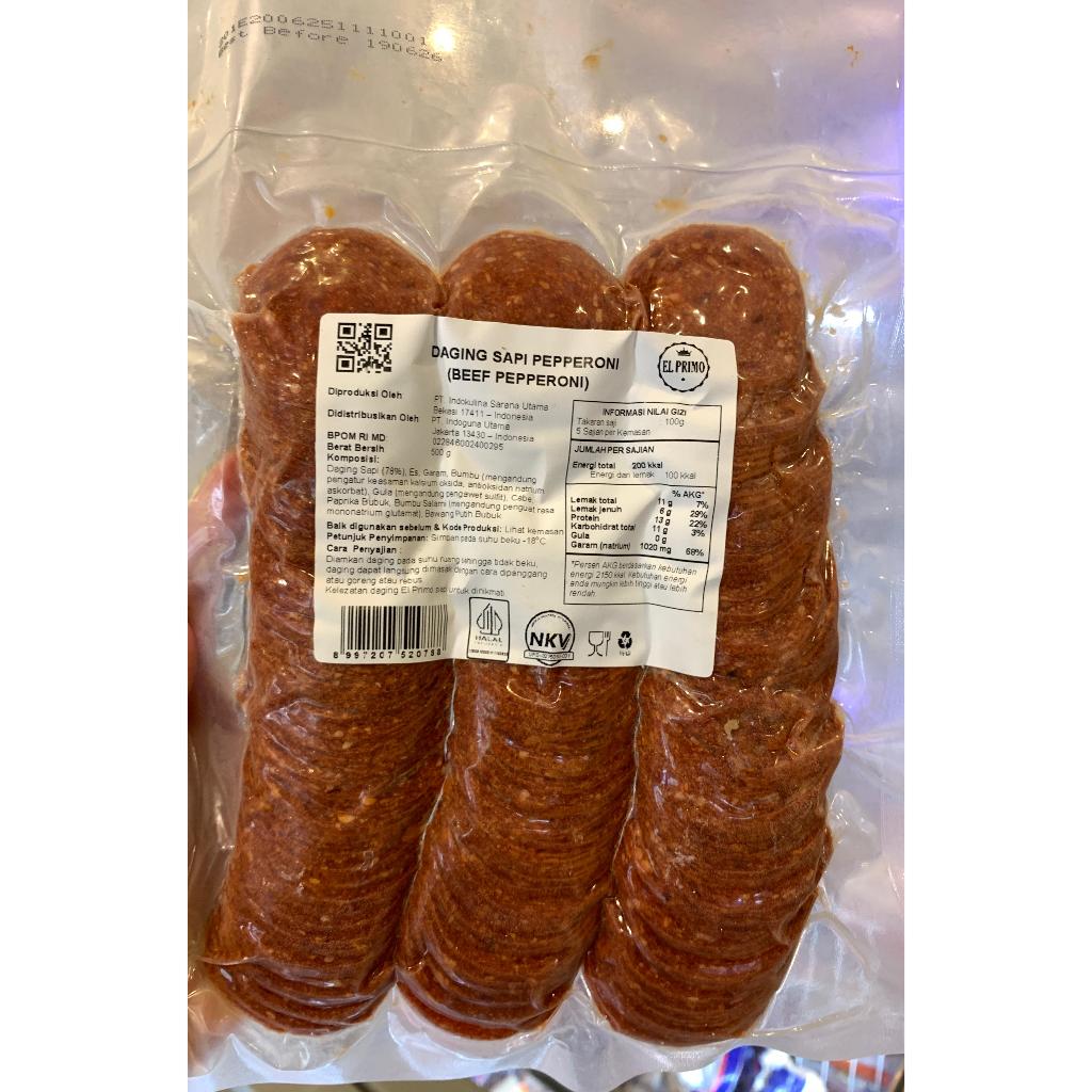 Jual El Primo Beef Pepperoni 500 GR | El Primo Daging Sapi Pepperoni ...