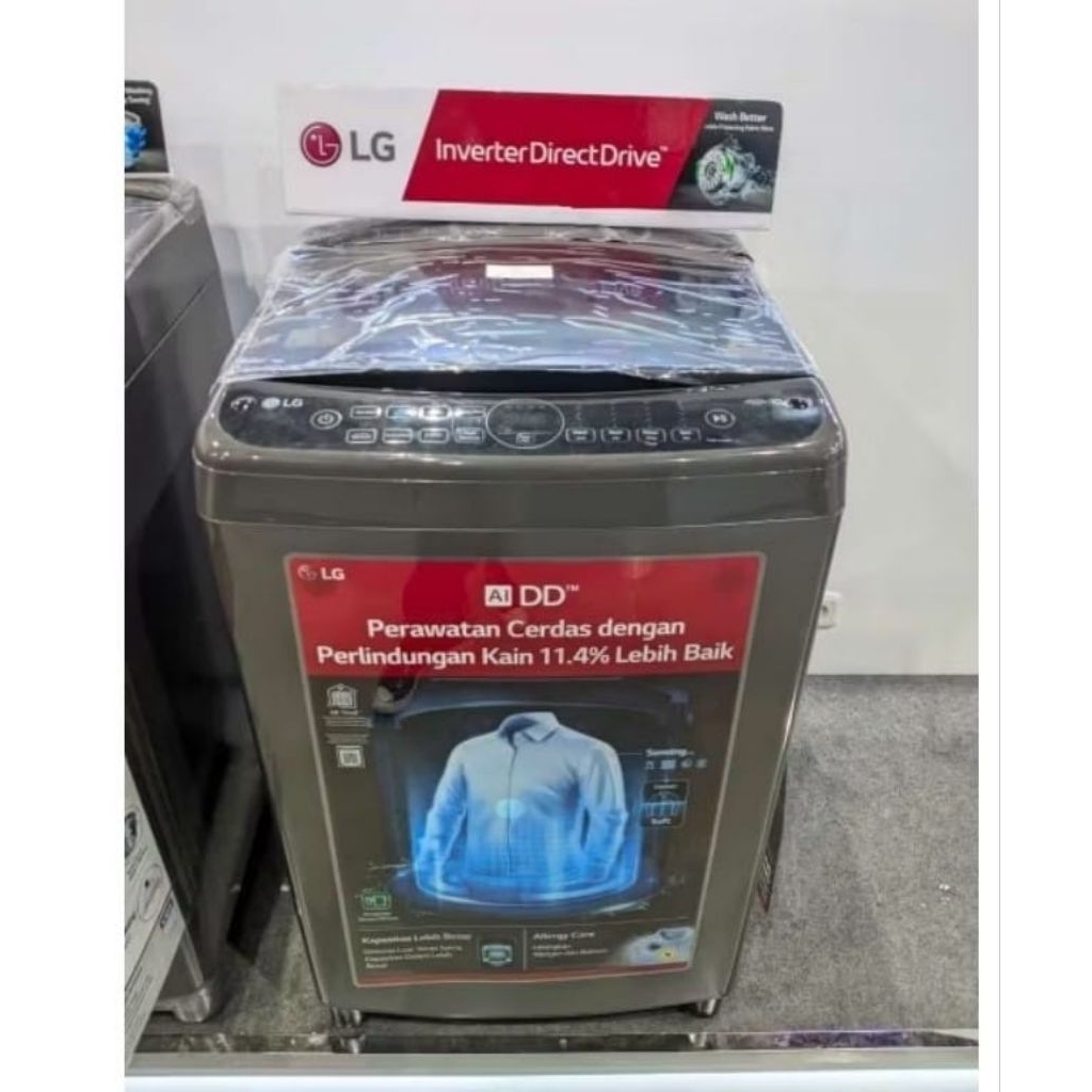 Jual LG Mesin Cuci Top Loading Kapasitas 9 Kg Smart Inverter T2109VS2B ...