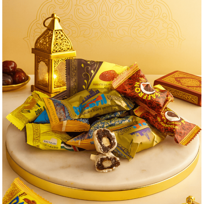 Jual Zanif Store - Coklat Kurma Isi Kacang Almond Lapis Coklat/ Coklat ...