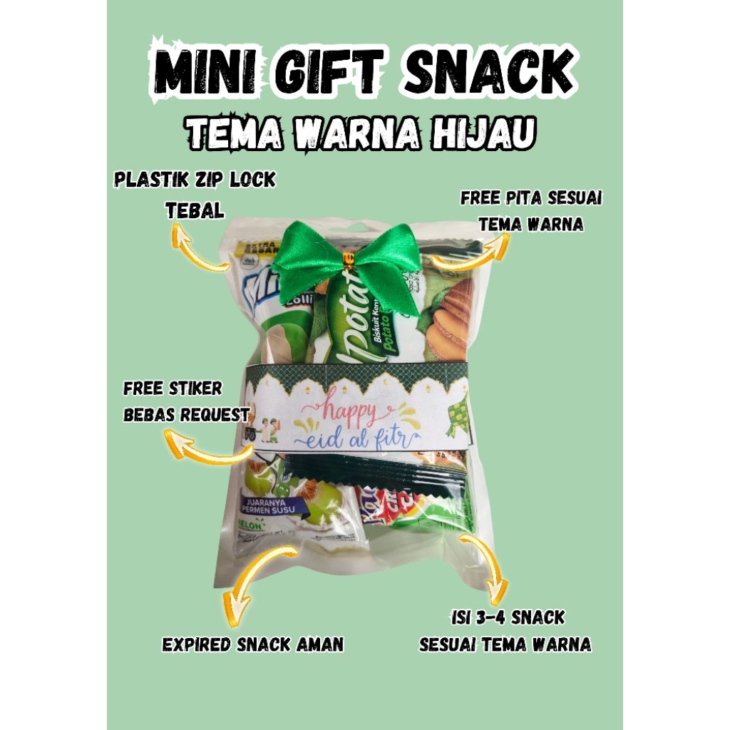Jual MINI GIFT MINI HAMPERS PARSEL MINI SNACK MINI TEMA WARNA HIJAU ...