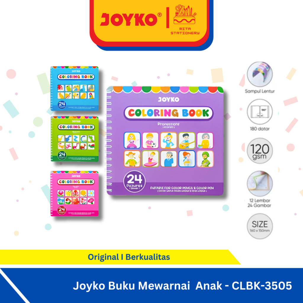 Jual Joyko Buku Mewarnai Anak Coloring Book CLBK-3505 | Shopee Indonesia