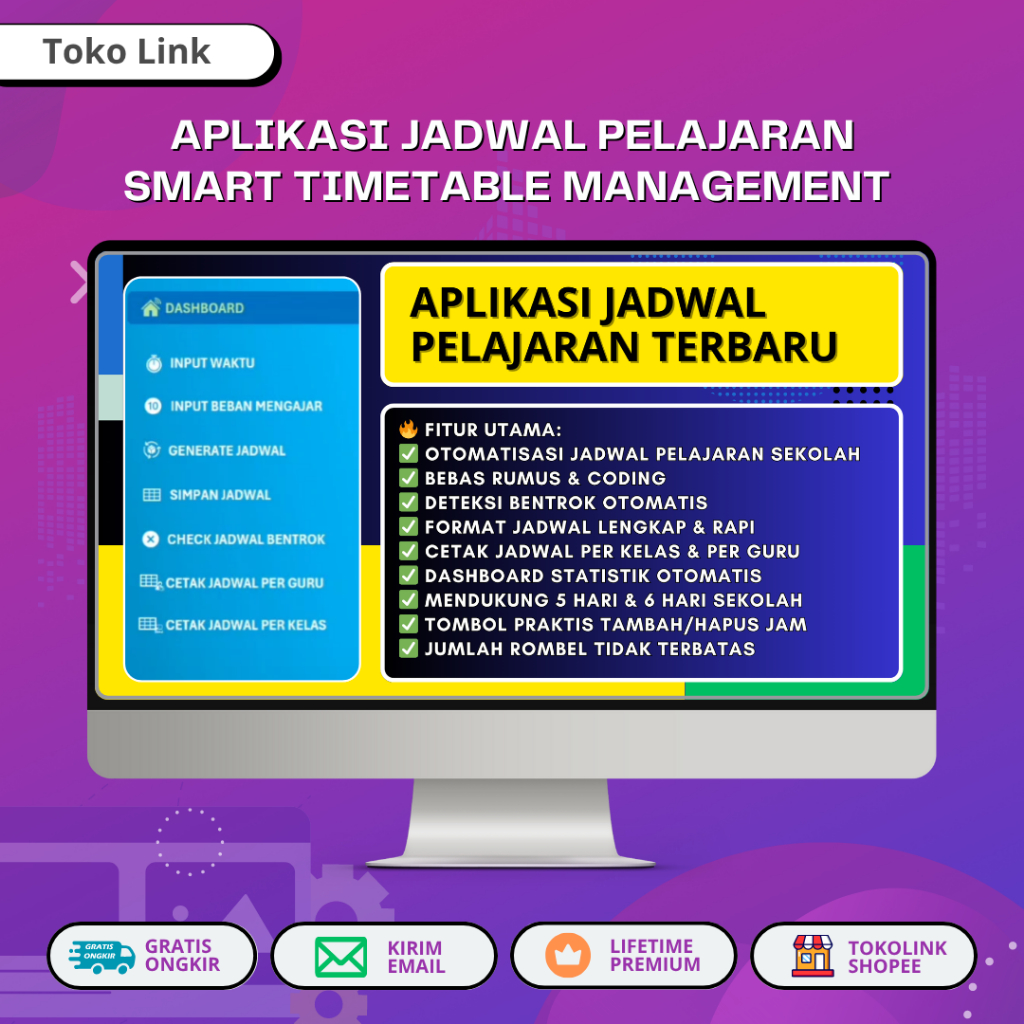 Jual APLIKASI JADWAL PELAJARAN - SMART TIMETABLE MANAGEMENT - VERSI ...