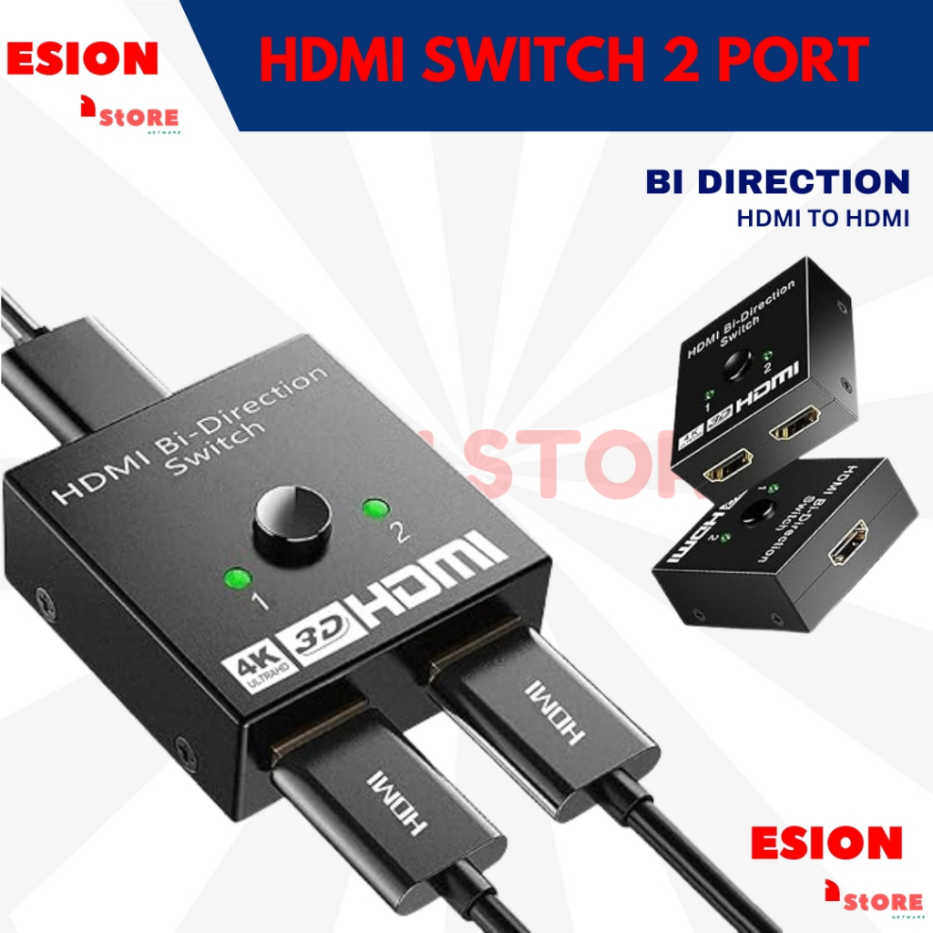 Jual HDMI Switcher HDMI 2 in 1 Out Bi-directional 2 Port 4K / HDMI Bi ...