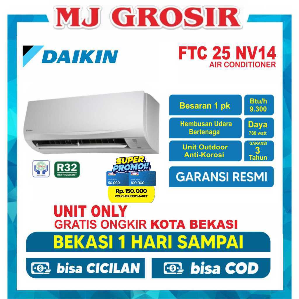 Jual AC DAIKIN FTC 25 NV14 / FTKQ 25 UVM 1 PK R32 STANDARD THAILAND ...