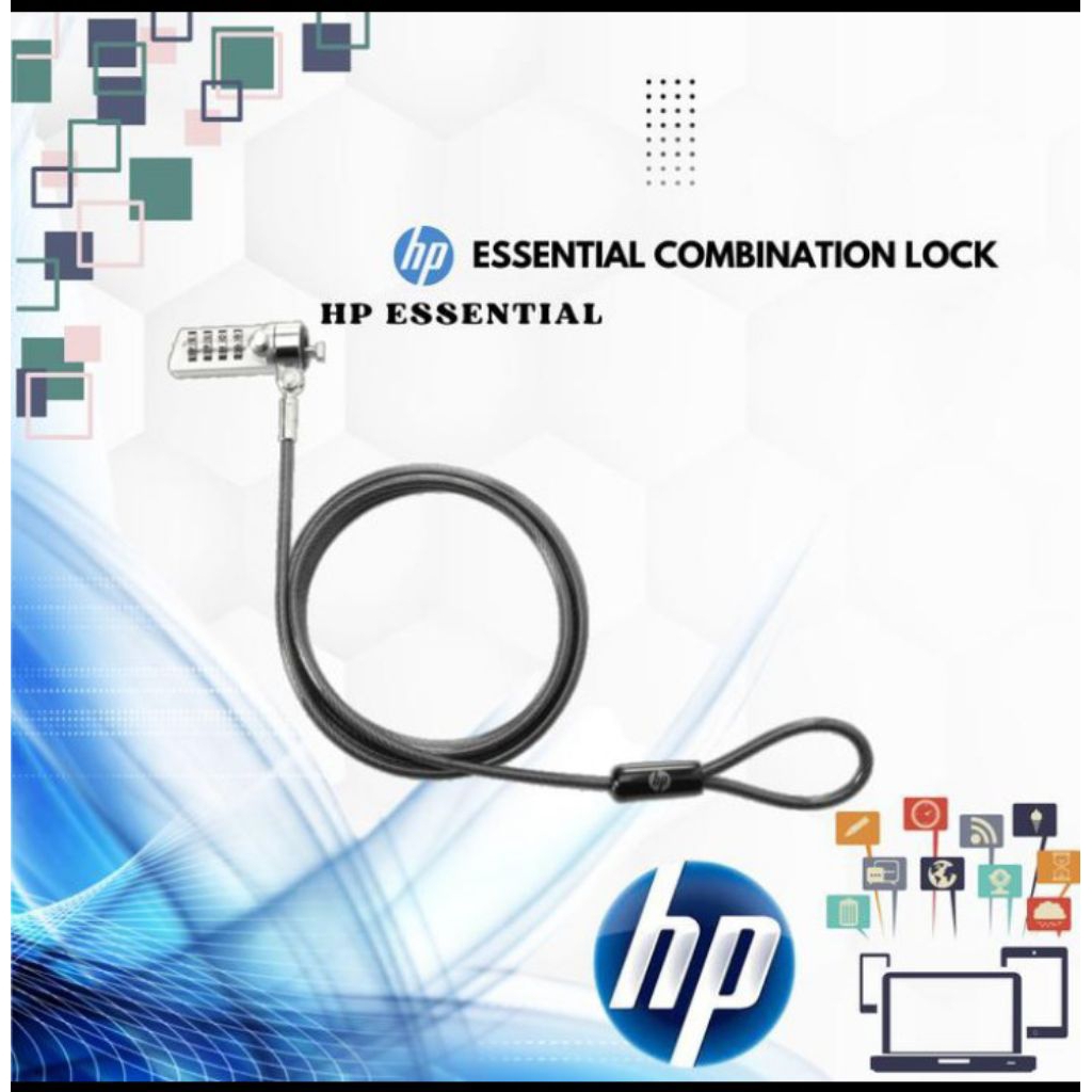 Jual Kunci Pengaman Laptop HP Notebook Security Lock Cable | Shopee ...