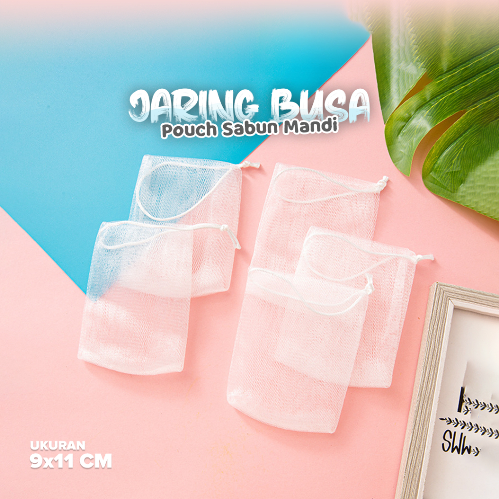Jual Jaring Busa Sabun Mandi | Kantong Jaring Sabun Batang Mandi ...