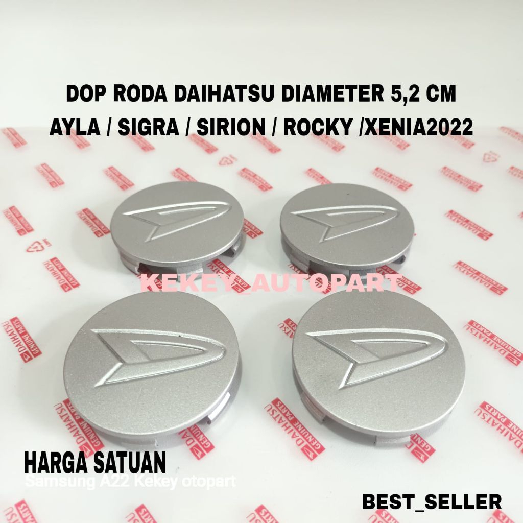 Jual Dop Roda Tutup Velg Ayla Sigra Sirion Rocky Xenia2022 Warna Silver ...