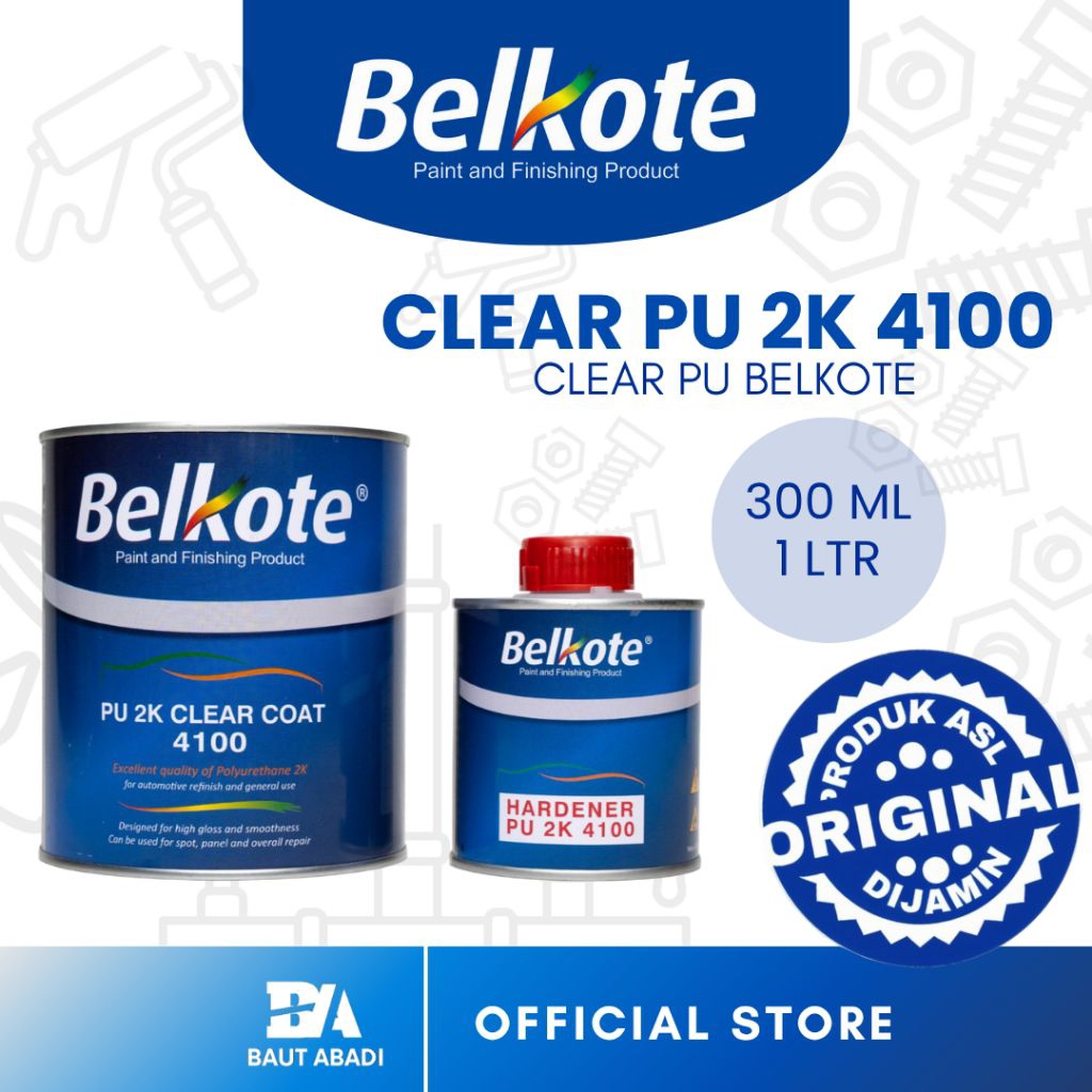 Jual Clear Belkote PU 2K 4100 Gloss 250 ml 1 kg | Shopee Indonesia
