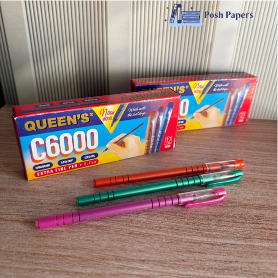 Jual Pulpen Queen's C6000 (1 pack isi 12 pcs) | Shopee Indonesia