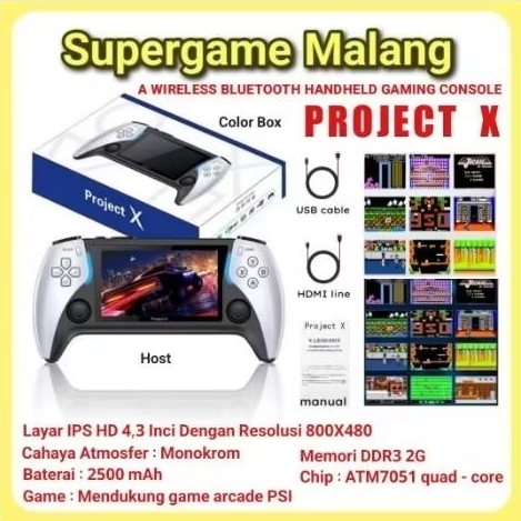 Jual Project X Pro Retro Game Handheld Portable Model Portal Classic ...