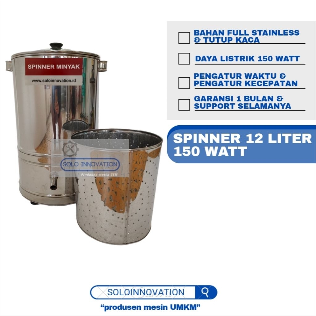 Jual Mesin Peniris Minyak atau Spinner 12 liter 150 watt | Shopee Indonesia