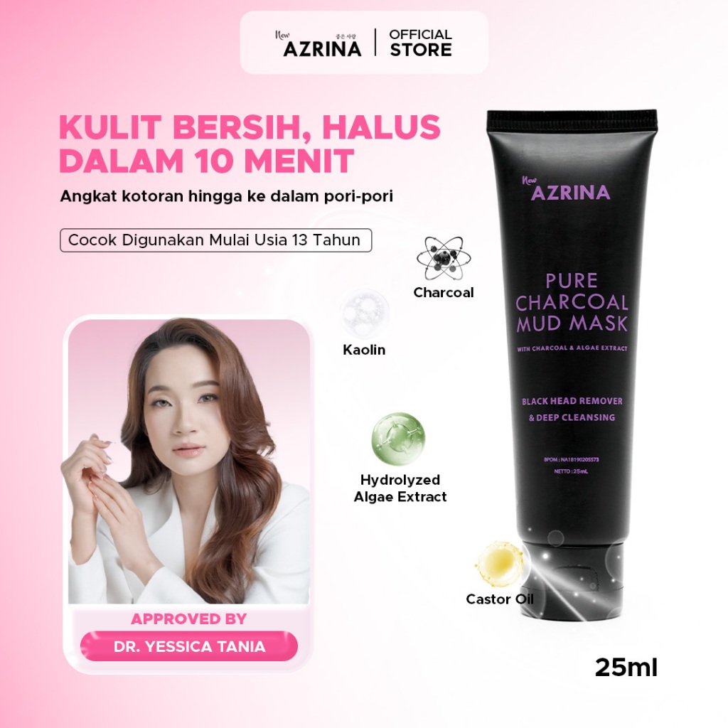 Jual [SPECIAL OFFER] Azrina Pure Charcoal Mud Mask 25ml - Masker Wajah ...