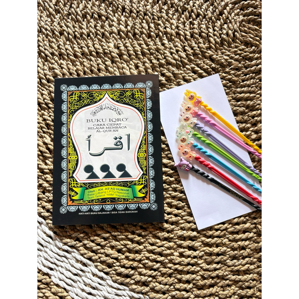 Jual IQRO BESAR HITAM ORIGINAL JILID 1-6 FREE TUDING | Shopee Indonesia