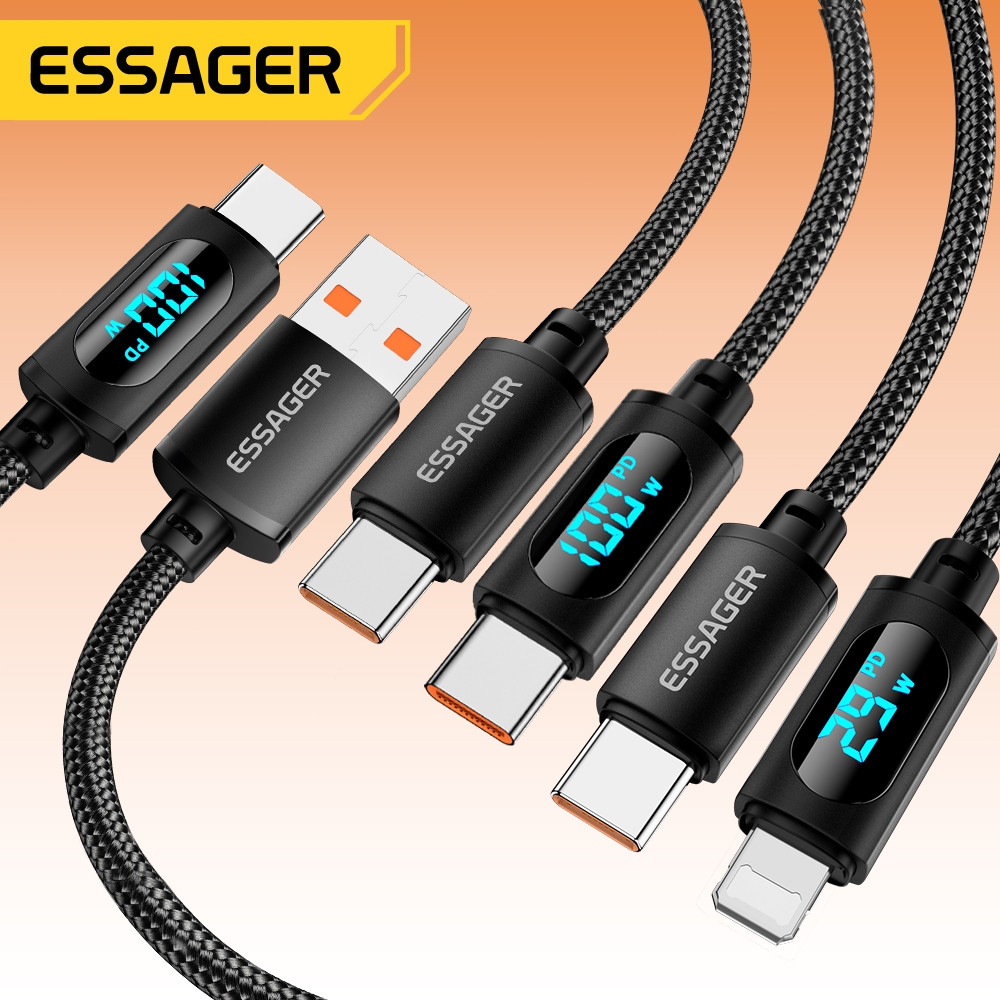 Jual Essager 100W/29W USB C Ke Tipe C Ke IP Kabel Pengisian Cepat ...