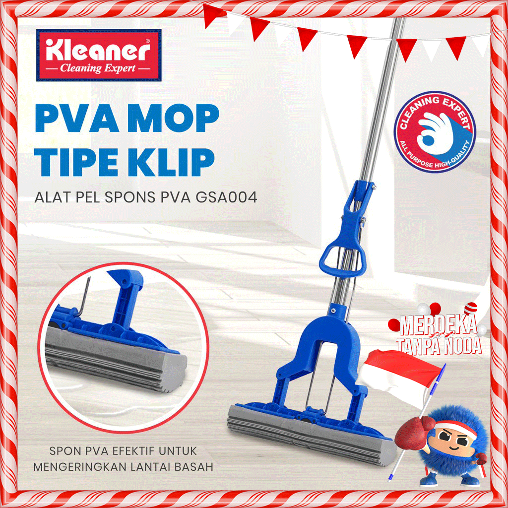 Jual Kleaner Alat Pel Spons PVA Tipe Klip Floor Mop Pembersih Lantai ...