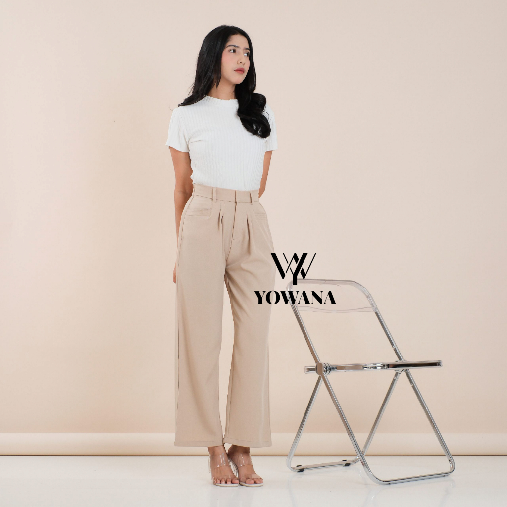 Jual Celana Kulot Highwaist Pants Celana Highwaist Trousers Loose Pants ...