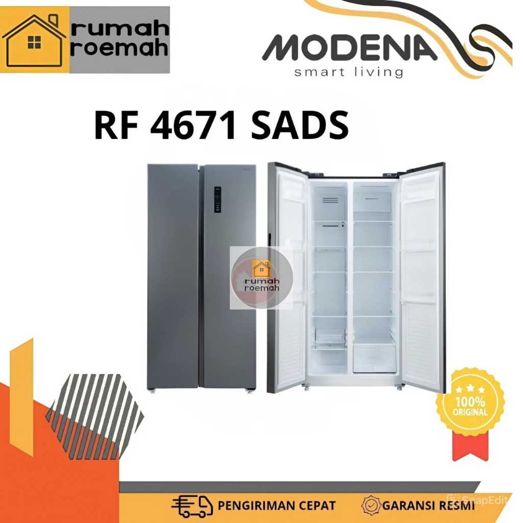Jual Kulkas Side By Side MODENA RF 4671 SADS Refrigerator Inverter ...