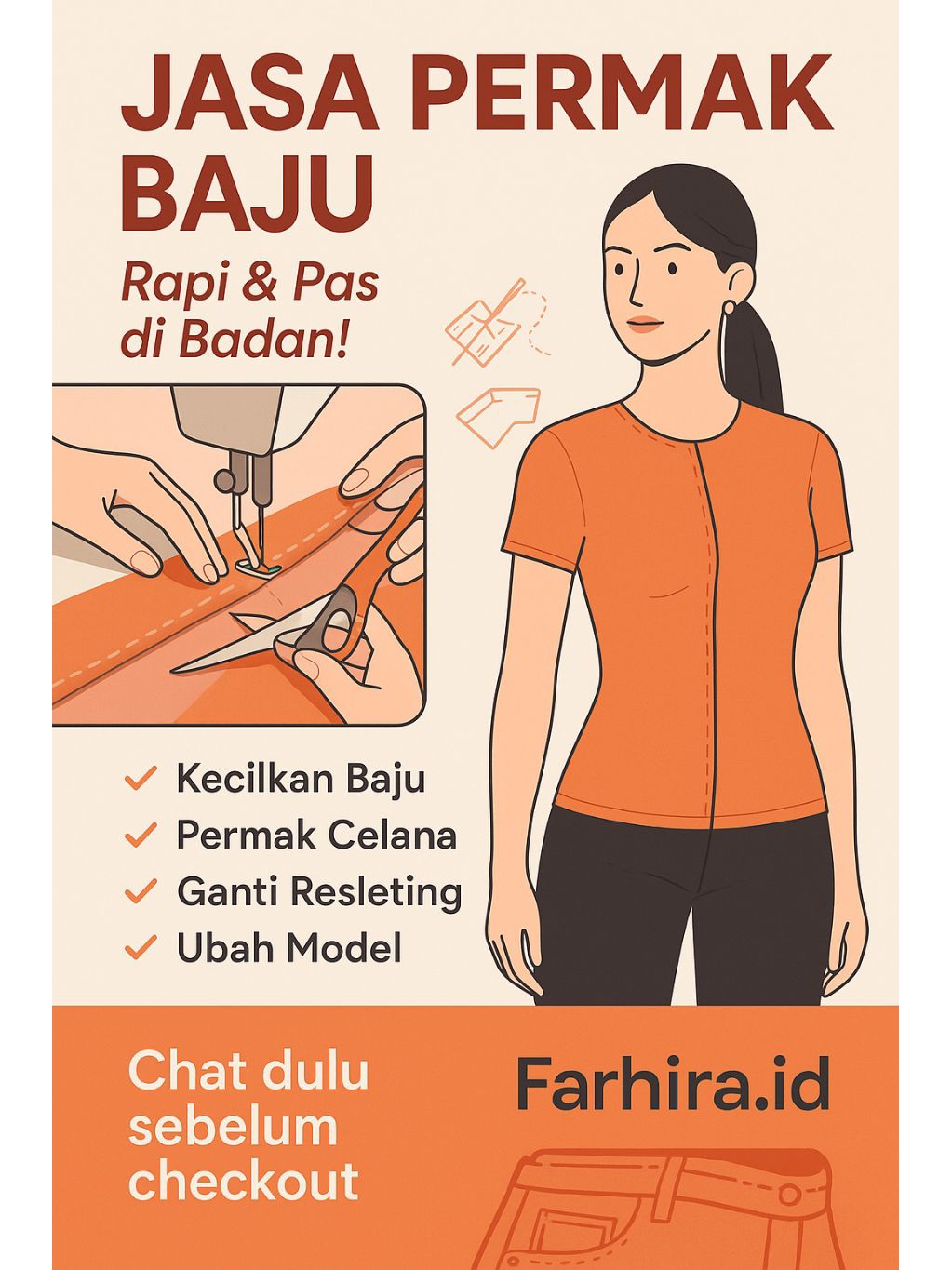 Jual Permak Baju – Celana, Baju, Gamis, Kebaya, Dll | Jahit Ulang Rapi ...