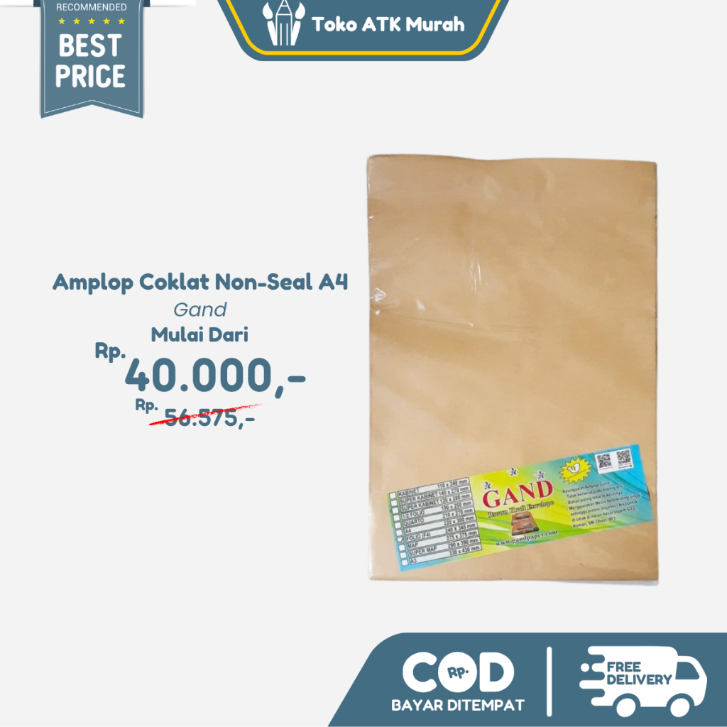 Jual Amplop / Map Coklat Ukuran A4 Non-Seal Gand | Shopee Indonesia