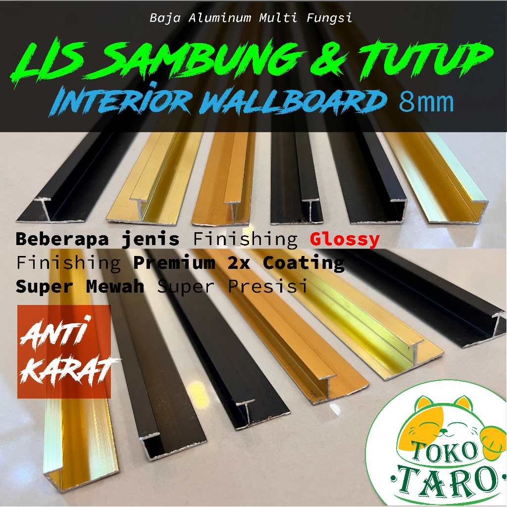 Jual Lis Aluminium Wallboard Papan Interior Plafon Pvc Tebal 8mm ...