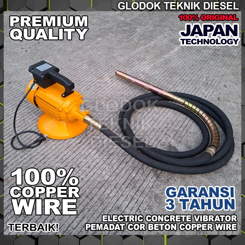 Jual Concrete Vibrator Electric 3 HP 1 Phase Mesin Vibrator Listrik Elektrik Model Colok ...