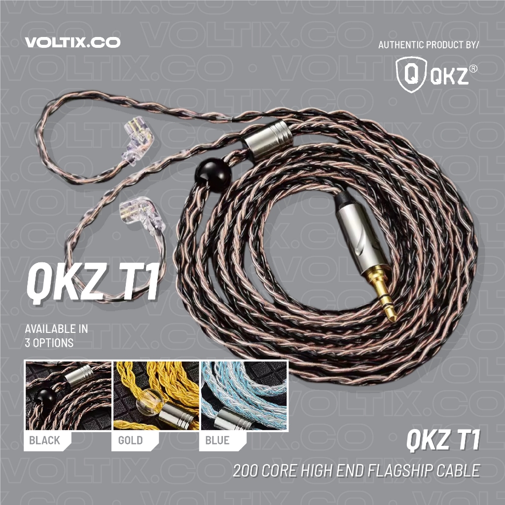 Jual QKZ T1 Upgrade Cable Kabel 200 Cores 8 Strand OFC Silver Copper | Shopee Indonesia