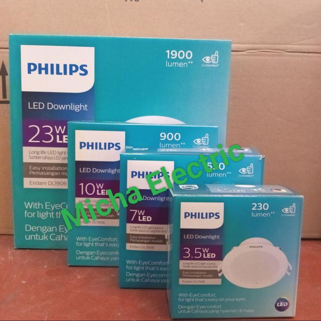 Jual Philips Downlight Eridani 3,5w 7w 10w 14w 23w Inbow / LED Panel ...