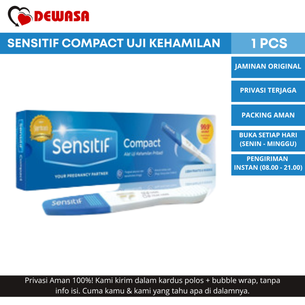 Jual SENSITIF - Test Pack Compact Alat Uji Kehamilan - 1 Pcs (Test Kit ...