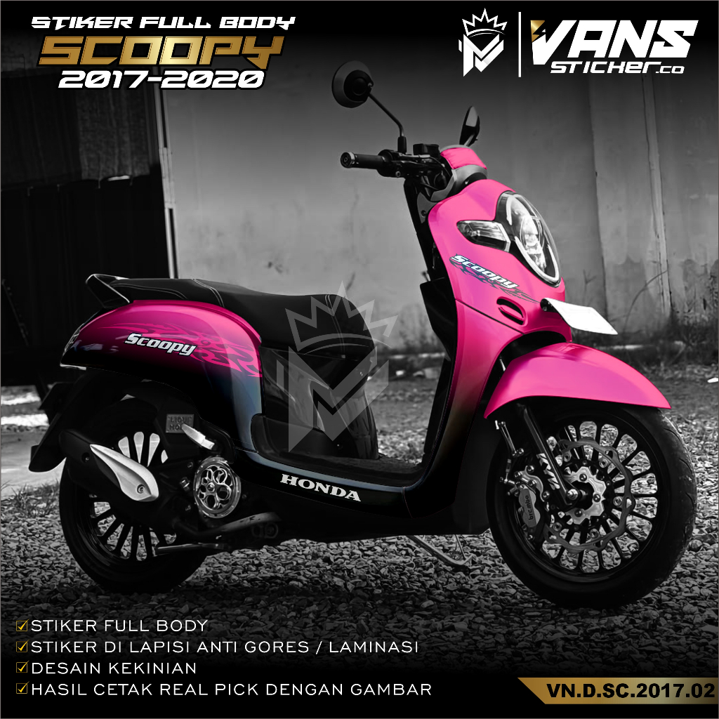 Jual (COD) Stiker Decal SCOOPY 2017 2018 2019 2020 Fullbody - Sticker ...