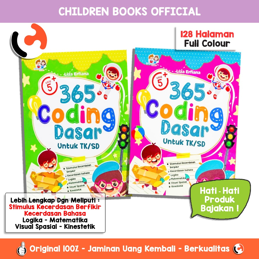 Jual Buku Anak 365 Coding Dasar TK-SD Full Colour | Shopee Indonesia