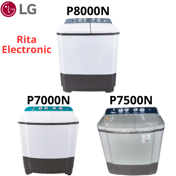 Jual Mesin Cuci Dua Tabung LG 7 Kg Dan 8 Kg P7000N/P8000N | Shopee ...