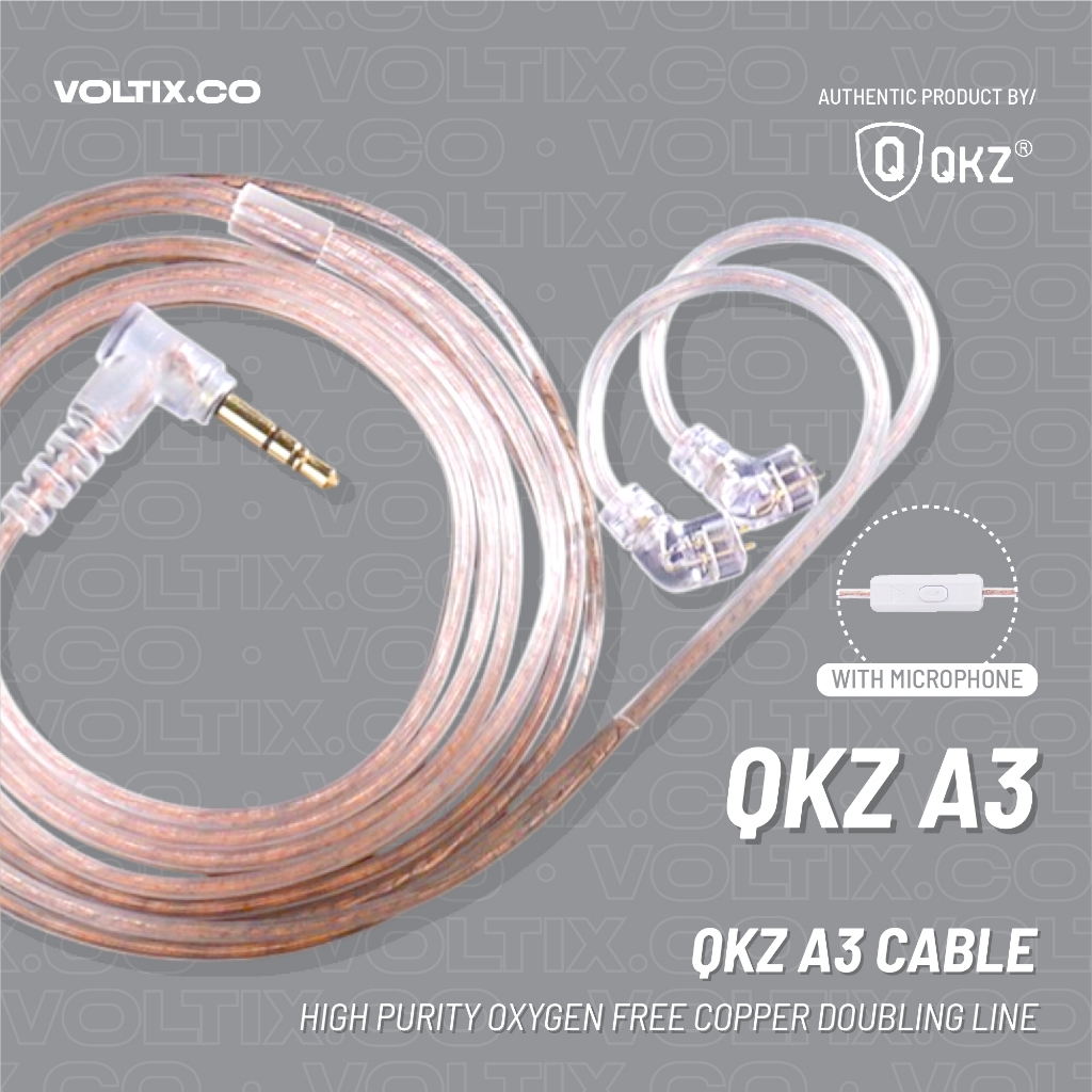 Jual QKZ A3 HIGH PURITY OXYGEN FREE COPPER DOUBLING LINE EARPHONE UPGRADE CABLE | Shopee Indonesia