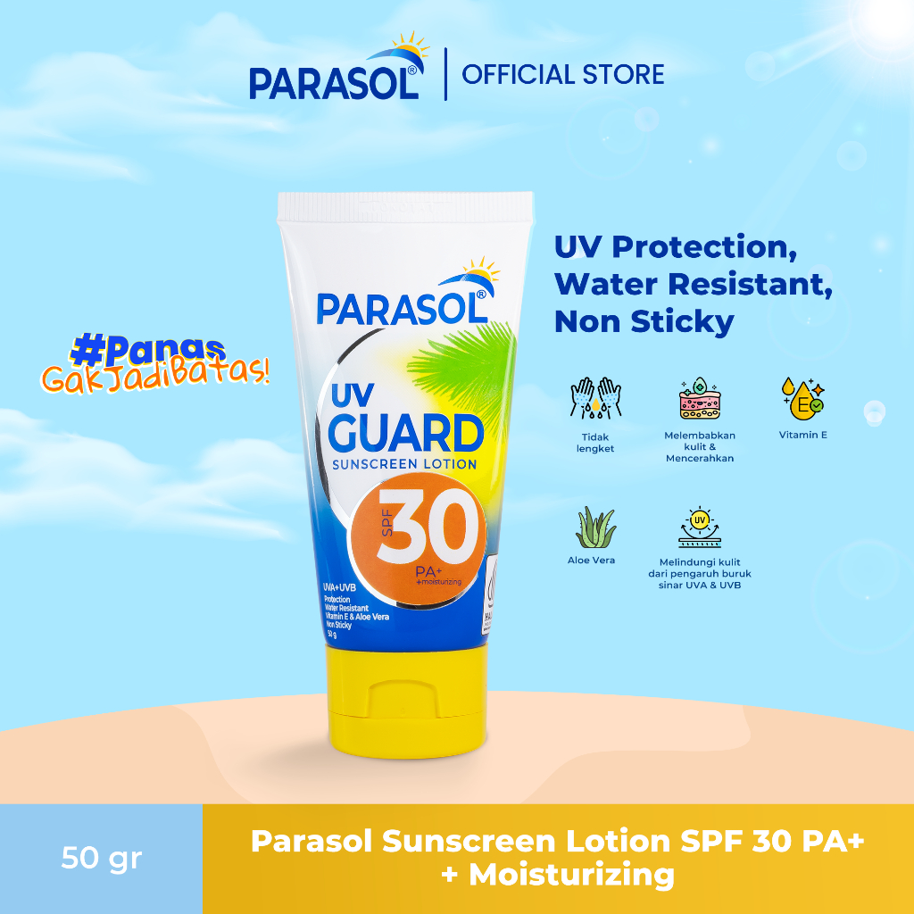 Jual Parasol Lotion Tabir Surya SPF30 PA+ - 50 gr [ Parasol Sunscreen ...