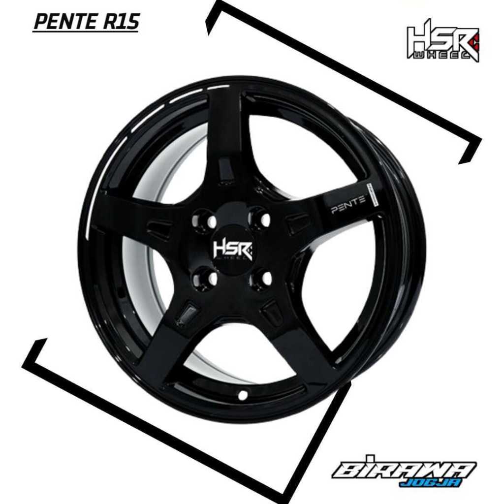 Jual Velg Racing Pente Ring 15 Glossy Black Hsr Pente R15 Agya Vinfast Mobilio Swift Vios Yaris ...