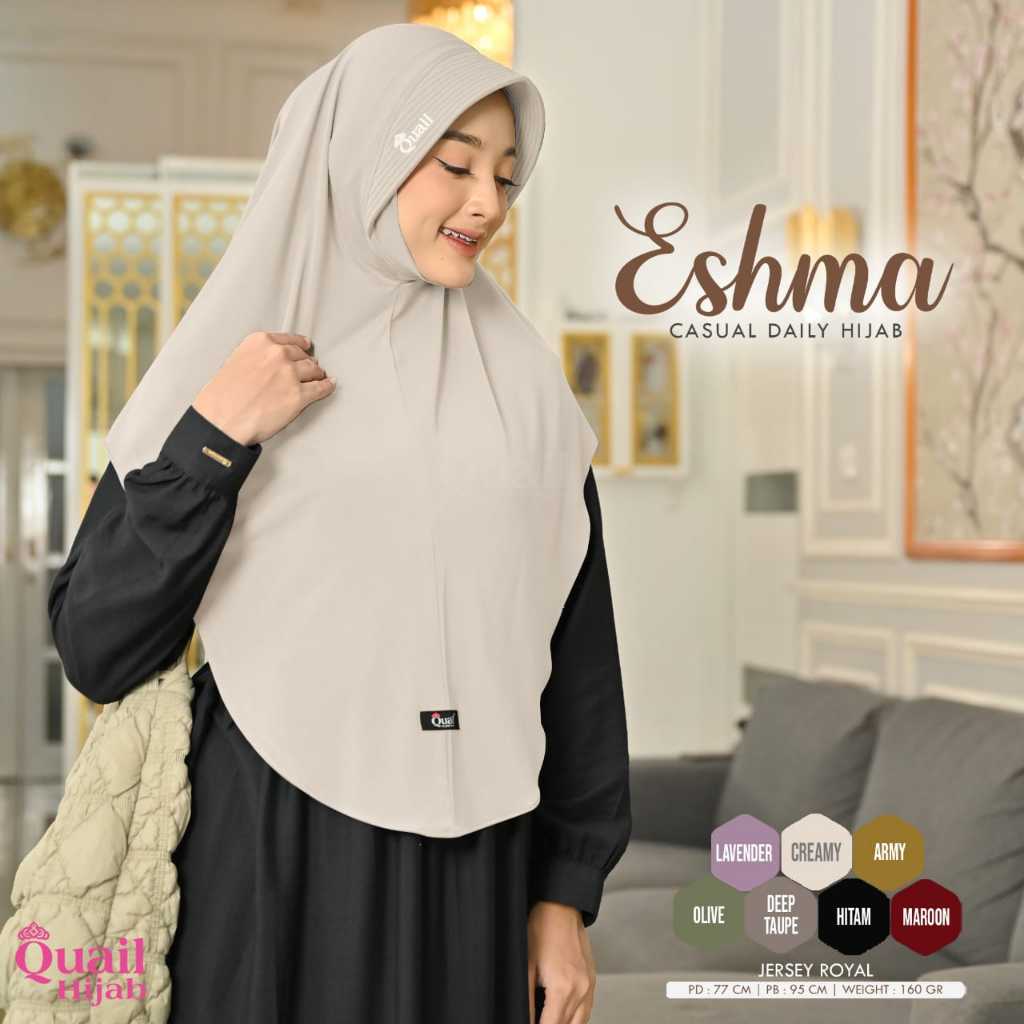 Jual Eshma Daily Hijab Original Quail Jilbab Wanita Jersey Dagu Pad ...