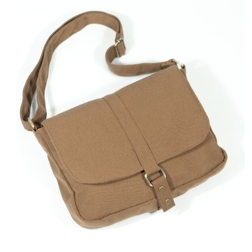 Jual RANU - Thevan Vintage Canvas Sling Bag Brown | Tas Selempang ...