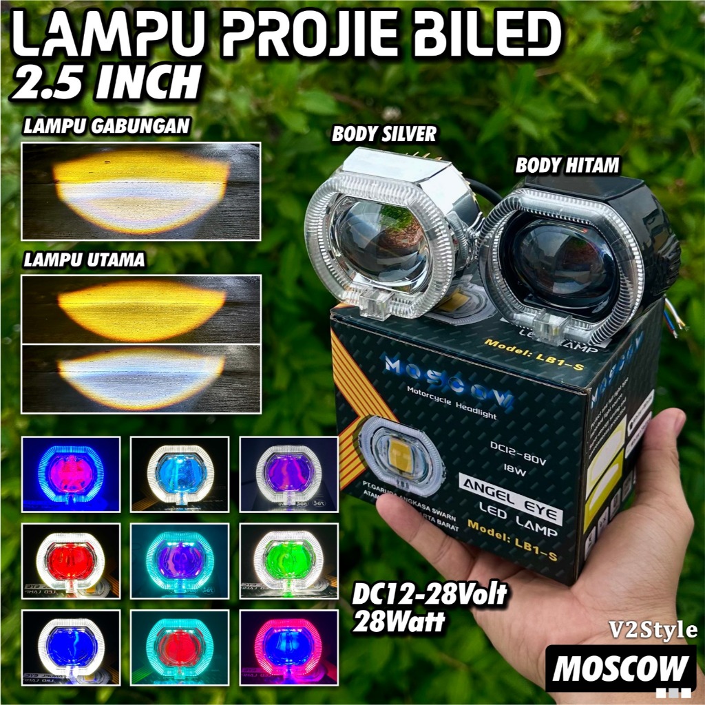Jual LAMPU LED PROJIE BILED 2,5 INCH LAMPU UTAMA PROJIE BILLED MINI ...