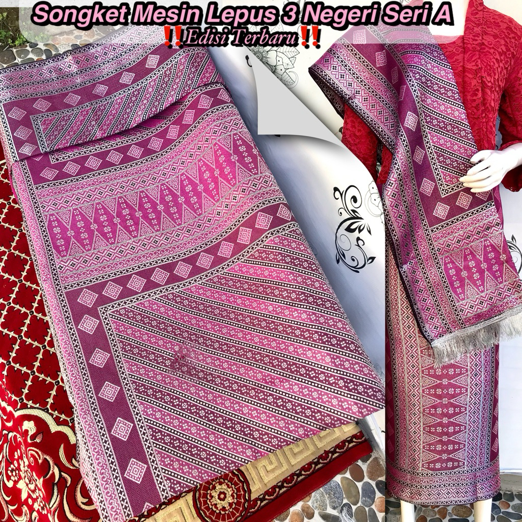 Jual Songket Mesin Terbaru Lepus 3 Negeri-Asli Tenun Mesin Palembang(Ilham Songket) | Shopee ...